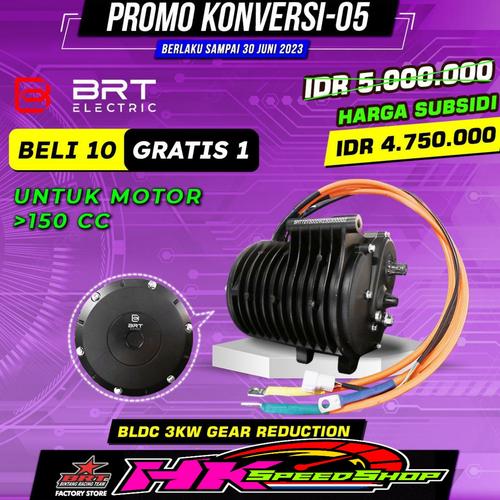Jual DINAMO BLDC BRT GEAR REDUCTION 3KW 3000Watt MOTOR KONVERSI 150cc - Kota Bandung ...