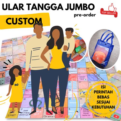 Jual CUSTOM Ular Tangga Jumbo Mainan Edukasi Ice Breaking Tema Bebas ...