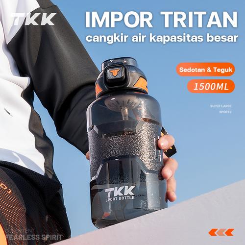 Jual TKK Jumbo Botol Minum Olahraga Sedotan Botol Tritan Bpa Free 1.5 Liter - Hitam - Kab ...