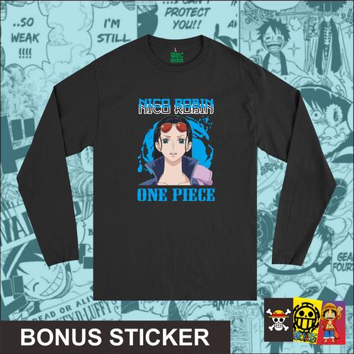 Jual Kaos Baju Anime Nico Robin One Piece Lengan panjang - Hitam, S ...