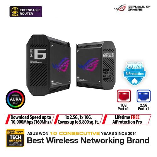 Jual Router ASUS ROG Rapture GT6 Tri-Band WiFi 6 Mesh WiFi System ...