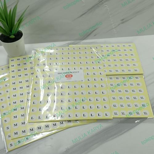 Jual Sticker Label Size Ukuran S M L XL 2XL / Per Bungkus - S - Jakarta ...