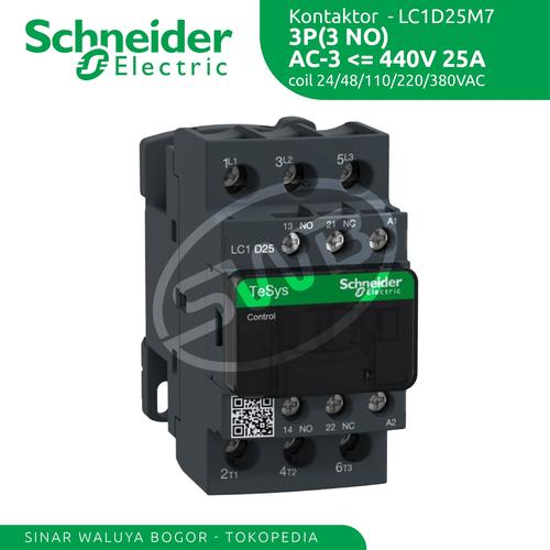 Jual Kontaktor LC1D25M7 3P(3NO) AC-3 440V 25A coil 24/48/110/220/380VAC - 110VAC - Jakarta Pusat ...