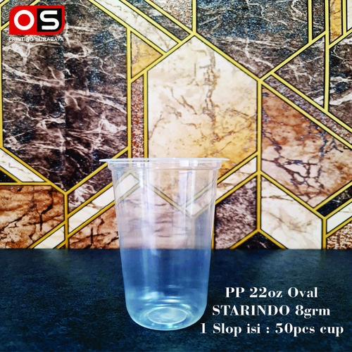 Jual GELAS PLASTIK PP STARINDO Oval 22oz 9,5grm - Kota Surabaya - osprintingsurabaya | Tokopedia