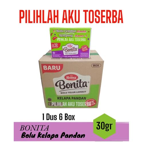 Jual Roma BONITA Bolu Lembut rasa KELAPA PANDAN - ( HARGA 1 DUS isi 6 ...