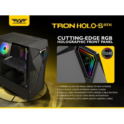 Jual Casing PC Gaming Armaggeddon Tron Holo 5 ATX | RGB Holographic ...