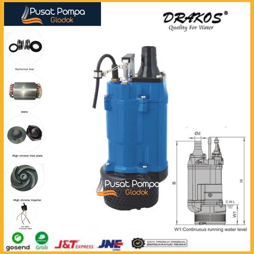 Jual Pompa Air Sumersible DRAKOS KBZ32.2 3Hp 3Phase Pompa Celup Air ...
