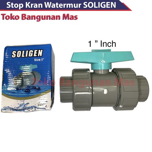 Jual Ball Valve Watermur SOLIGEN 1" Inch Stop Kran Water Mur Keran CN ...