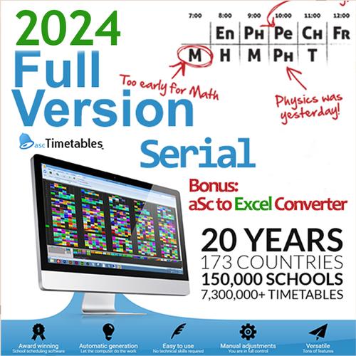 Jual aSc timetables 2024 plus aSc to Excel Converter Original - aSc ...