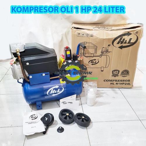 Jual H&L Kompresor Oli 1HP 24 Liter Kompresor HL 1 HP 24Liter - Jakarta ...