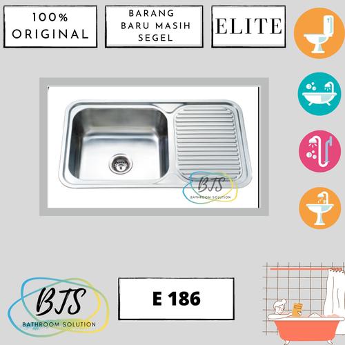 Jual Sink kitchen / sink tempat cuci piring / sink stainless ELITE E 186 - Kota Tangerang ...