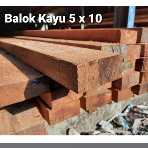 Jual BALOK UKURAN 5x10 KAYU / Kayu Balok 10 X 5 4 METER SUPER MERANTI ...