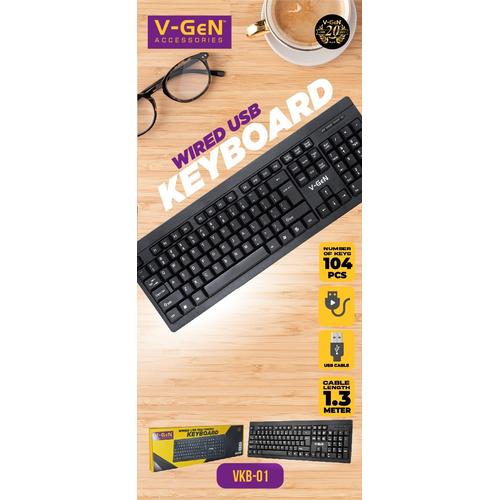 Jual Wired USB Keyboard V-GeN VKB-01 PNP Keyboard Kabel - Jakarta Pusat ...