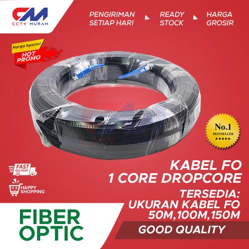 Jual Fiber Optik Kabel FO Dropcore 50M,100M,150M | FTTH Dropcore 1 Core ...