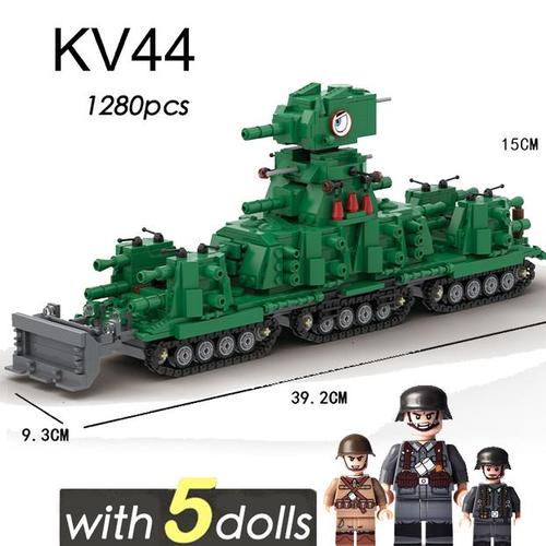 Jual LM001 KV-44 Military Heavy Battle Tank Building Bricks WW2 Rocket ...