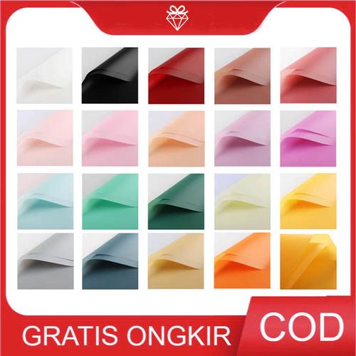 Promo 1LEMBAR Wrapping Blur Polos ukuran 58x58cm - Bahan Buket Bunga ...