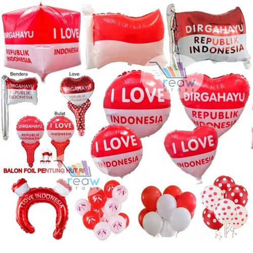Jual Balon Foil Bendera Merah Putih Hiasan Dekorasi Kemerdekaan 17 ...
