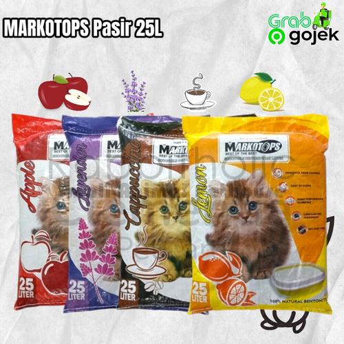 Promo Pasir Kucing Gumpal Bentonite Markotops Markotop 25L - Apple ...