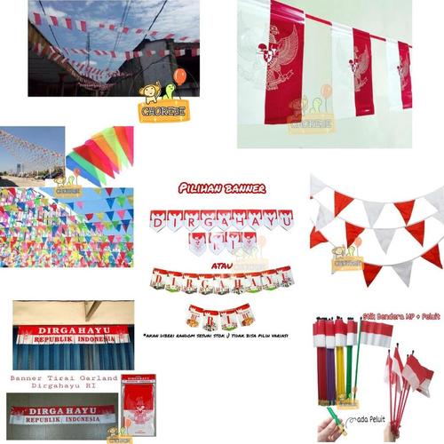 Jual Bendera Banner Flag Hiasan Dekorasi Kemerdekaan Indonesia HUT RI ...