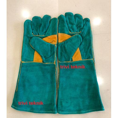 Jual sarung tangan las cig 6460 welding glove green gold - Jakarta ...