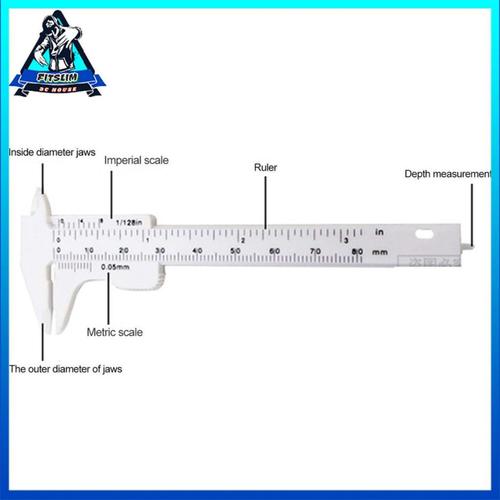 Jual Ys [Fitslim] 0-80mm Double Scale Plastic Vernier Caliper Mini ...