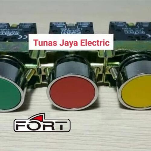 Jual Push Button 22mm LAY5-BA FORT (Merah Hijau Kuning Biru Hitam ...
