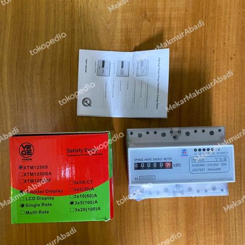 Jual Kwh Meter XTM1250S Analog Direct FORT PANEL 3phase 5(100)A - Kota Bandung ...