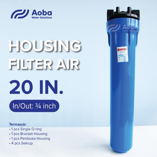 Jual Housing Filter Air Biru Nanotec 20 Inch Blue - Drat In Out 3/4 ...
