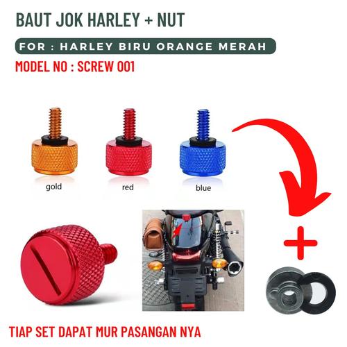 Jual BAUT JOK SET NUT HARLEY BIRU ORANGE MERAH SCREW 001 - Kota Bekasi ...