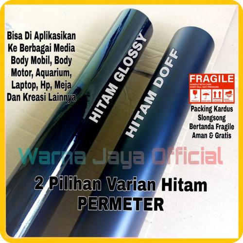 Jual Permeter Sticker Skotlet Scotlet Black Hitam Doff Dop Dof Glossy ...