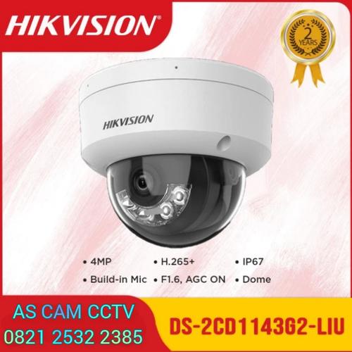 Jual HikVision IP Camera 4MP DOME Dual Light Audio DS-2CD1143G2-LIU - Jakarta Utara - ASCAMCCTV ...
