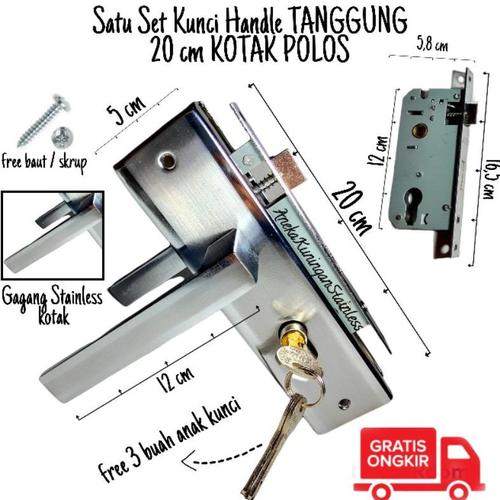 Jual handle pintu kunci set / handle pintu set / kunci pintu rumah ...