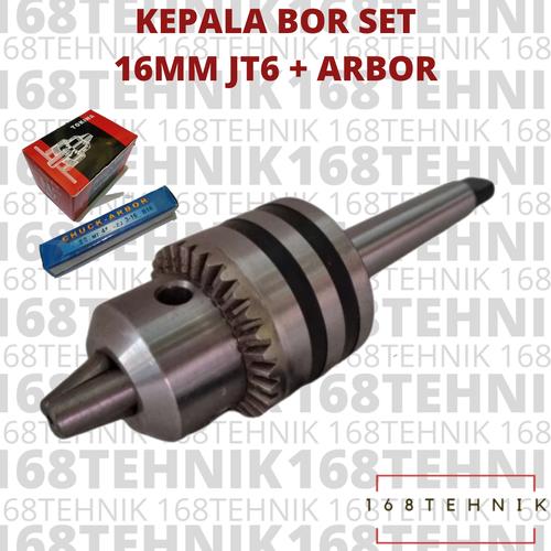 Jual PAKET KEPALA BOR 16MM JT6 ARBOR MT2 MT3 MT4 CHUCK DRILL 3 - 16 MM ...