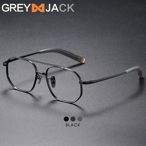 Promo Grey Jack Frame Kacamata Titanium ModelKotak Aviator Ringan Trend ...