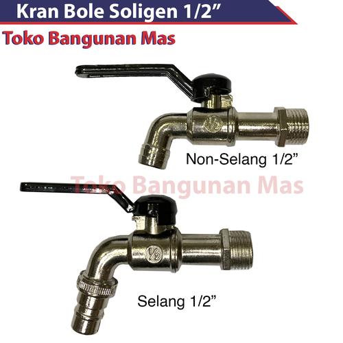 Jual Kran Bola Besi Gagang Hitam SOLIGEN 1/2" Keran Bola Kran Taman ...