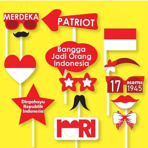 Jual photobooth props HUT RI properti foto dekorasi kemerdekaan 17 ...