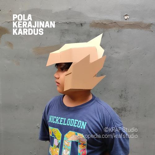 Jual Pola Kerajinan Kardus no.1838: Helm Burung Garuda atau Elang ...