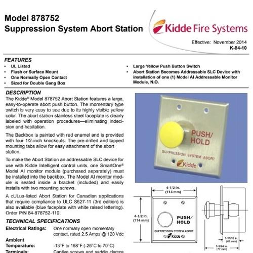 Jual Kidde Fire Suppression Abort Switch - Jakarta Barat ...