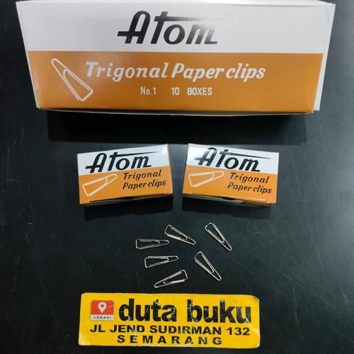 Jual Paper Clip Atom No 1 Triagonal Klip Penjepit Kertas Segitiga ...