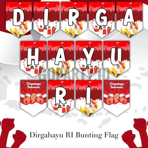 Jual BUNTING FLAG HUT RI DIRGAHAYU BENDERA DEKORASI HIASAN 17 AGUSTUS ...