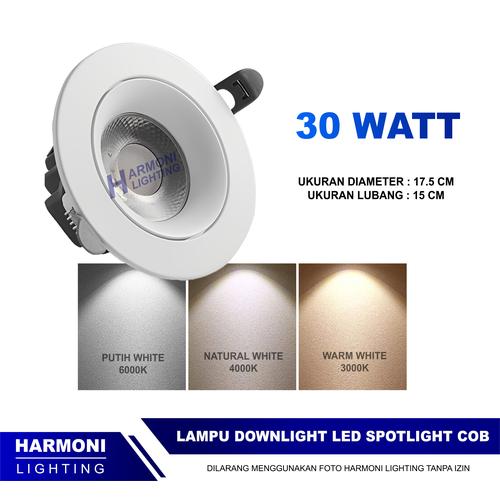 Jual Lampu Downlight Spotlight LED 7/12/20/30 Watt Sorot Plafon ...