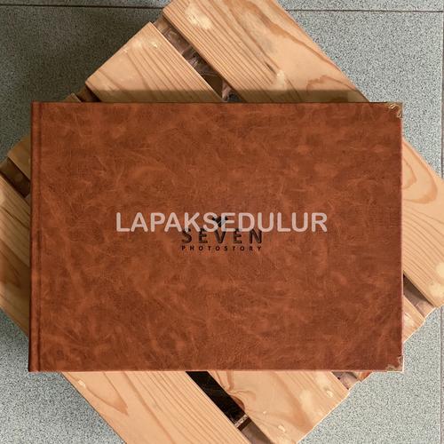 Jual PESANAN 10 SHEET ALBUM FOTO MAGNETIC KULIT COKLAT BERCAK GRAFIR 1 ...