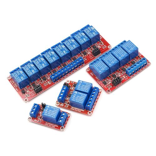 Jual 1 2 4 8 Channel Relay Module 5V 12V 24V Optocoupler High & Low ...