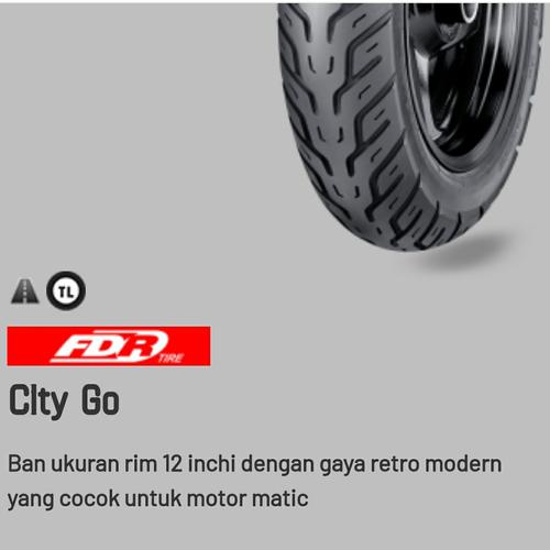 Jual Ban Motor FDR | FDR Tire - City Go | Tubeless - Rim 12 - Rim 12 ...