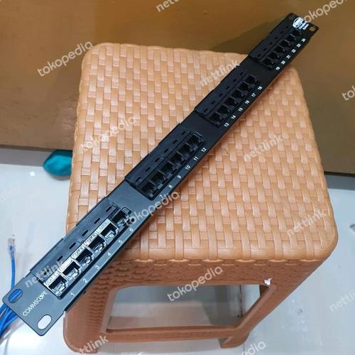 Jual Patch Panel 24 Port Rj 45 To Rj 45/ Patch Panel 24 Port Lengkap ...