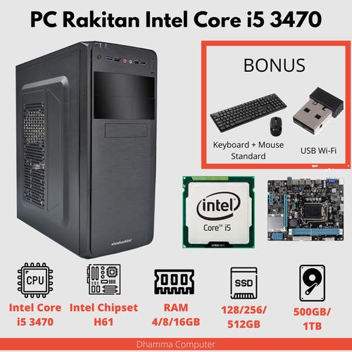 Jual Paket PC Rakitan Komputer CPU Kantor Kasir Intel Core i5 3470 SSD HD - RAM 4GB, HDD 500 NO ...