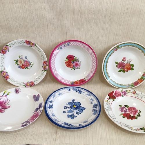 Jual Piring melamin 9 inch motif bunga / Piring Makan / Piring murah ...