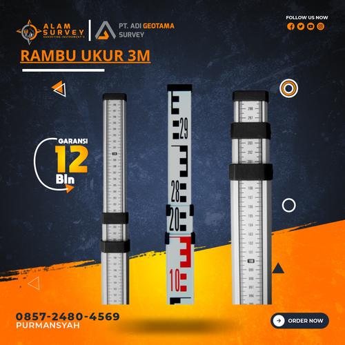Jual RAMBU UKUR 3M / BAK UKUR 3M / MISTAR UKUR 3M / Levelling Stave 3M ...