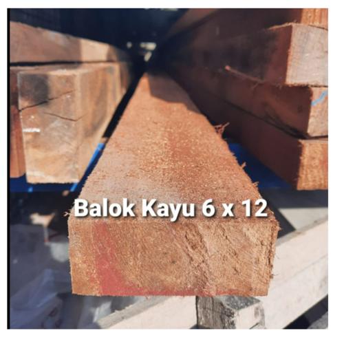 Jual BALOK KAYU UKURAN 6x12 / Kayu Balok 12 X 6 4 METER SUPER MERANTI ...