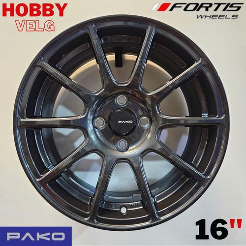 Jual VELG MOBIL ORIGINAL PAKO WHEELS RCX R16 x 7 4H 100 ET 40 DARK GREY ...